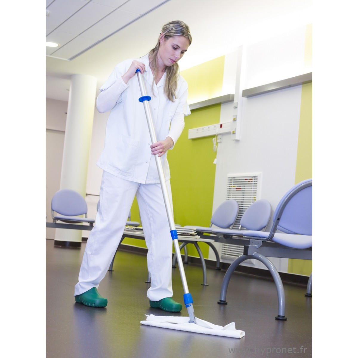 Kit balayage humide balai 40cm et gazes usage unique